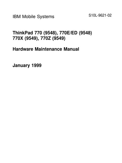 Thinkpad 770x Service Manual Pdf