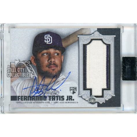 Fernando Tatis Jr Topps Dynasty Baseball Rookie Patch Autograph RC Steel City