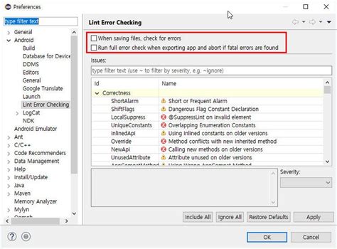 PDS Eclipse Android Lint Error