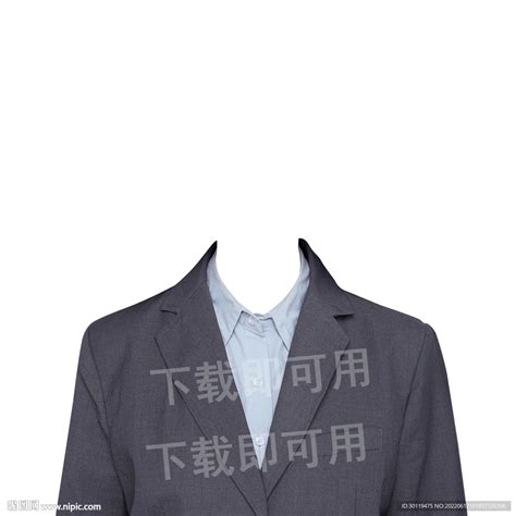 女西装证件照正式西装黑灰色设计图psd分层素材psd分层素材设计图库昵图网