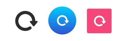 Circular Rotation Arrow Loading Cyberspace Pointer Digital Direction Navigation Icon Set Flat