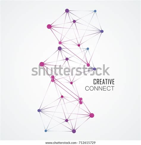 Dynamic Concept Molecule Structure Abstract Technology Stock Vector