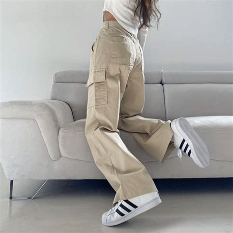 Y2k요즘대세 힙스터 무드 트렌디 힙 스트릿 와이드핏 신병 코튼 카고 와이드 롱 팬츠 2color 하입카고팬츠