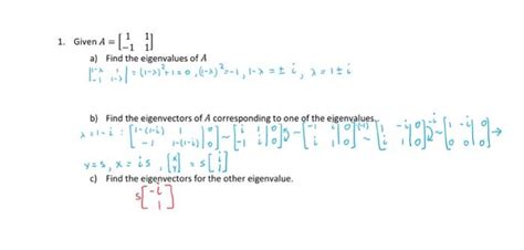 Solved Iven A 1111 A Find The Eigenvalues Of A Chegg