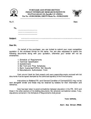 Fillable Online Tender Form 2012 13 Rtf Fax Email Print PdfFiller