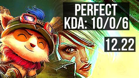 Teemo Vs Riven Top 1006 Legendary Euw Diamond 1222 Youtube