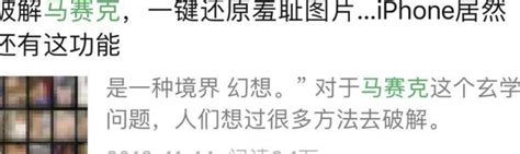 有哪些去马赛克的技术 哔哩哔哩