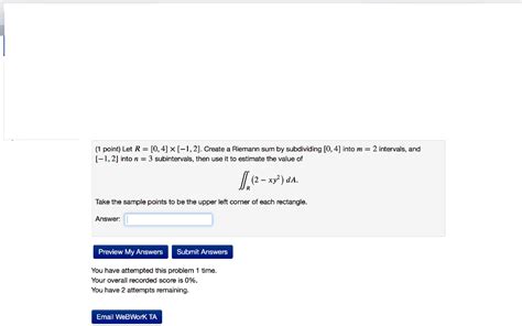 Solved 1 Point Let R 0 4 X 12 Create A Riemann