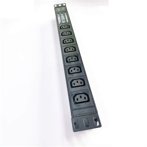 2500w Lighting Protection 8 Way Iec C13 Type Pdu 1u 19 Rack Mount Power Strip For Cabinet 250v