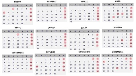 Calendario laboral 2025 en España festivos y todos los puentes