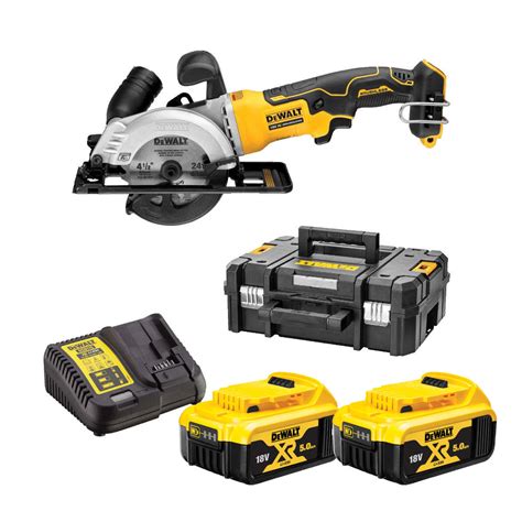 18V XR Brushless Compact Circular Saw 115 Mm 2 X Ah DEWALT