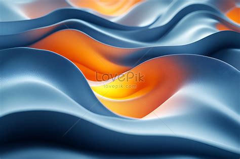 추상 파란색과 주황색 물결 모양 배경 이미지 Hd 추상적인 배경 동적 배경 사진 무료 다운로드 Lovepik