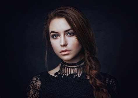 Women Redhead Pigtails Simple Background HD Wallpaper Rare Gallery