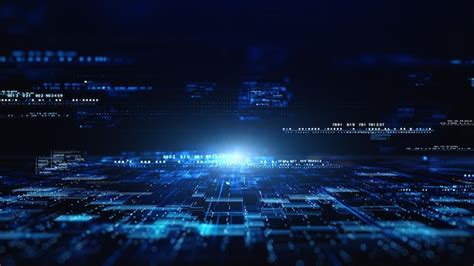 Premium Photo Abstract Blue Digital Particles Wave And Digital Data Network Connections For A