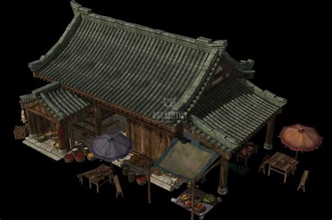 古建模型场景高模模型 自然场景模型库 模型下载 Cg模型网