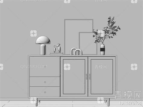【餐边柜3d模型】 Vr北欧无灯光有贴图max2016餐边柜3d模型下载 Id1476104 免费3dmax模型库 青模3d模型网
