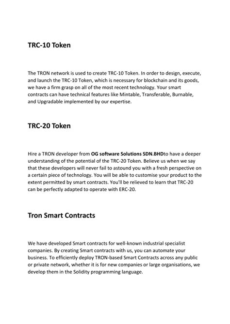 PPT TRX20 Token Smart Contract Dapp Development PowerPoint