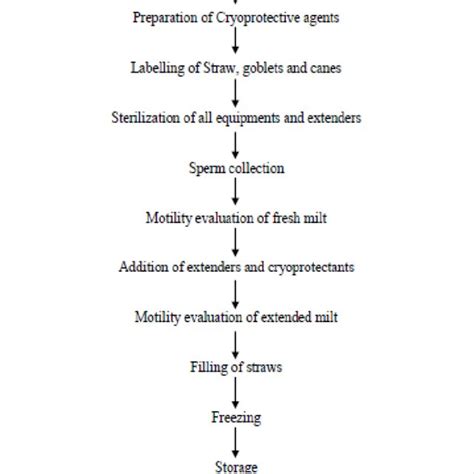 Flow Chart Of Semen Cryopreservation Download Scientific Diagram