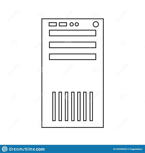 Simple Illustration Of System Unit Or Personal Computer Icon Stock Vector Illustration Of