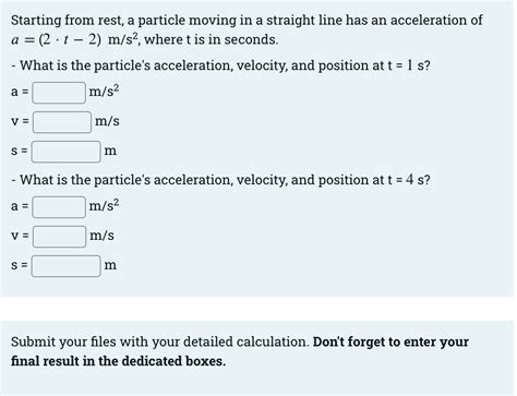 Solved Starting From Rest A Particle Moving In A Straight Chegg