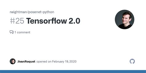 tensorflow 2 0 · issue 25 · rwightman posenet python · github