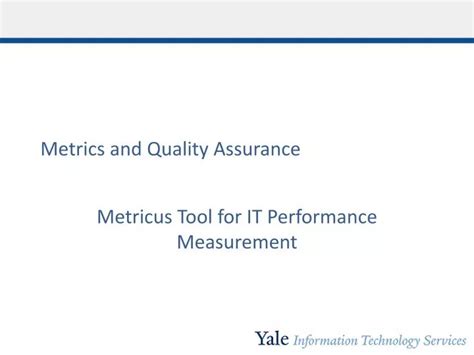 PPT Metrics And Quality Assurance PowerPoint Presentation Free Download ID 2239602