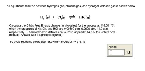 Solved The Equilibrium Reaction Between Hydrogen Gas