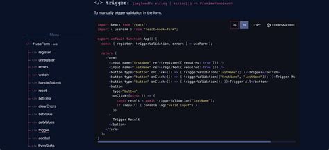 Triggervalidation Is Not A Function · Issue 2028 · React Hook Form