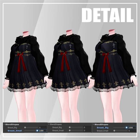 Vrchat Gothic Dress Overay Booth