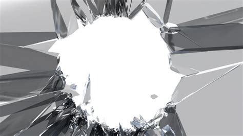 Glass Mirror Breaked Shatter With Debris Super Slow Motion Macro Camera 3d Illustration