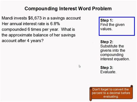 Simple And Compound Interest Word Problems