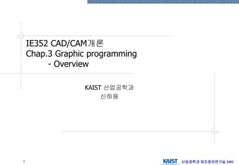 Ppt Ie Cad Cam Chap Graphic Programming Overview Powerpoint