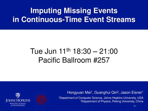 Imputing Missing Events In Continuous Time Event Streams Ppt Download
