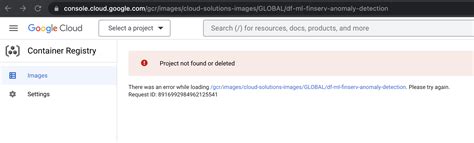 Missing Google Cloud Container Image Stack Overflow