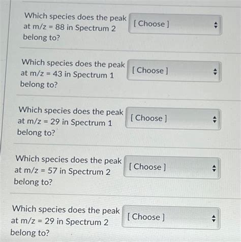Solved Spectrum 1 And Spectrum 2 Below Belong To One Of The Chegg Com