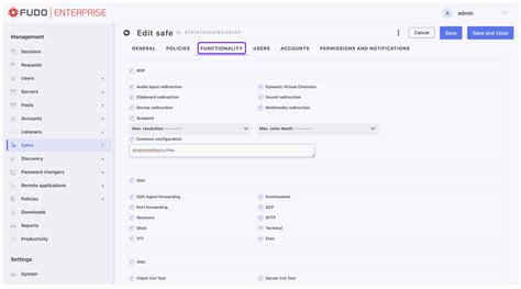 Creating A Safe — Fudo Enterprise 55 System Documentation