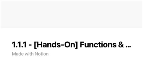 1 1 1 [hands On] Functions And Higher Order Functions Notion