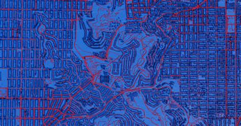 도시의 파란색과 빨간색 지도 사진 Unsplash의 지리학 이미지