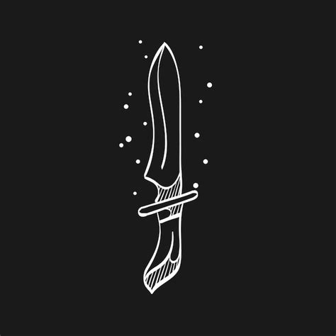 Premium Vector Knife Doodle Sketch Illustration