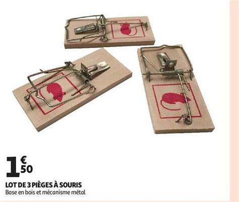 Promo Lot De 3 Pièges à Souris chez Auchan iCatalogue fr