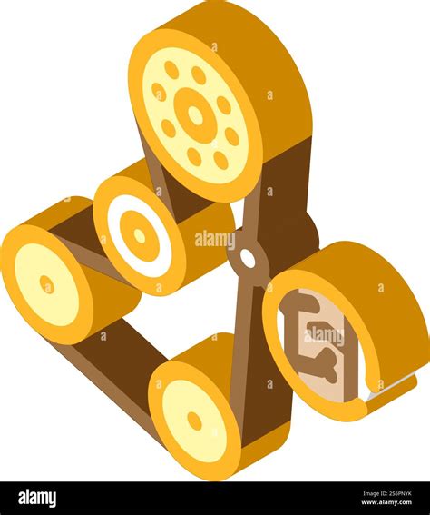 Timing Belt Replacement Isometric Icon Vector Timing Belt Replacement