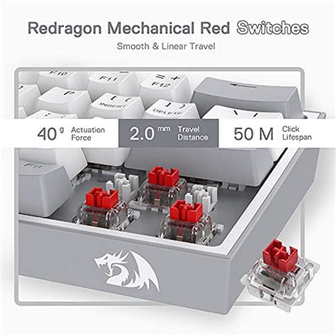 Buy Redragon K617 Fizz Wired RGB Gaming Keyboard Mechanical Keyboard White