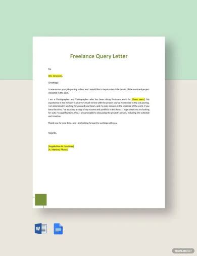 25 Query Letter Examples To Download