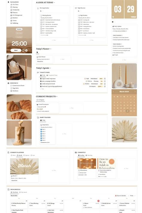 Notion Personal Dashboard Aesthetic Template Digital Planner Template And Organization Life