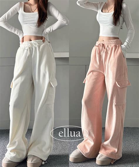 [2way 완전따뜻] Corduroy String Cargo Jogger Wide Pants 코듀로이 스트링 팬츠 카고 팬츠