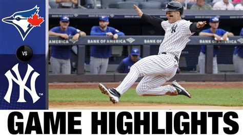 Blue Jays Vs Yankees Highlights 82122 Mlb Highlights Youtube
