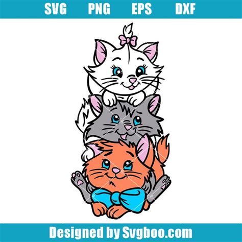 The Aristocats Svg Marie Cat Svg Berlioz Cat Svg Toulouse Cat Svg