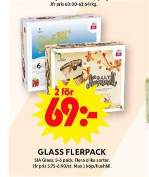 Sia Kola Glasstrutar Ica Maxi Juni 2023