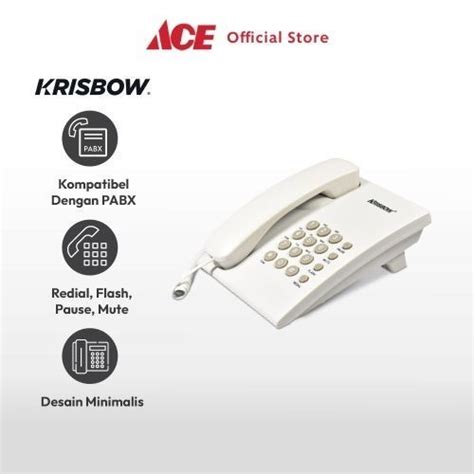 Jual Krisbow Telepon Basic Telephone Cable Phone Kabel Telepon Rumah