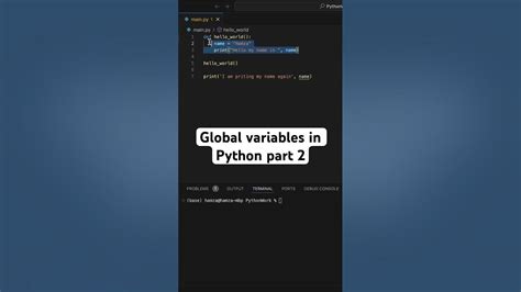 Global Variables In Python Part 2 Python Programming Coding